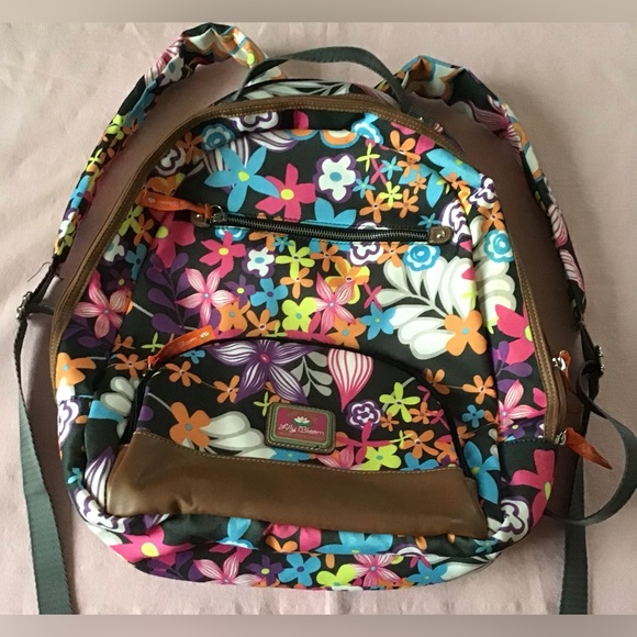 Lily Bloom | Bags | Lily Bloom Black Floral Backpack 5 X 14 | Poshmark